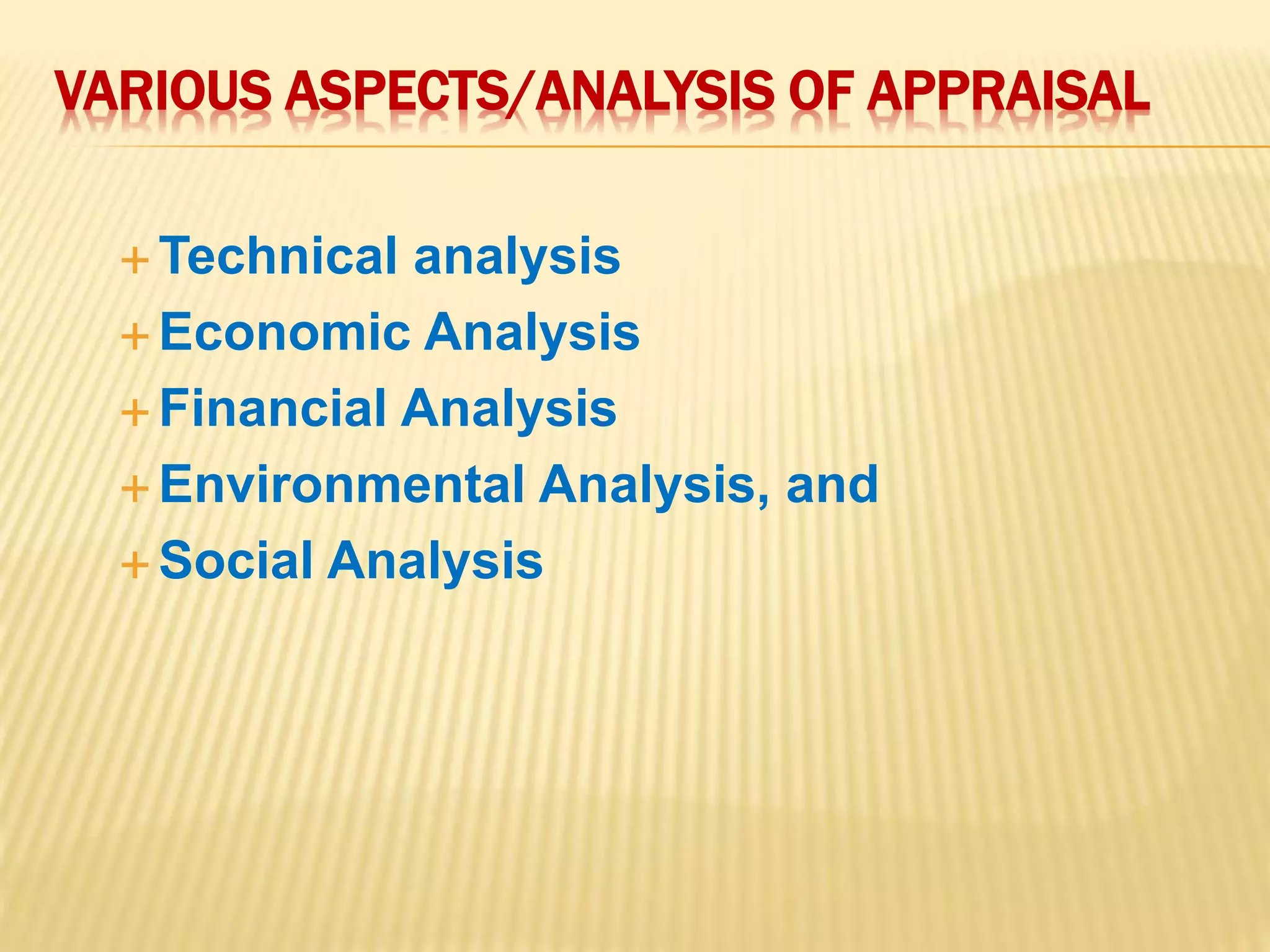 project appraisal | PPTX
