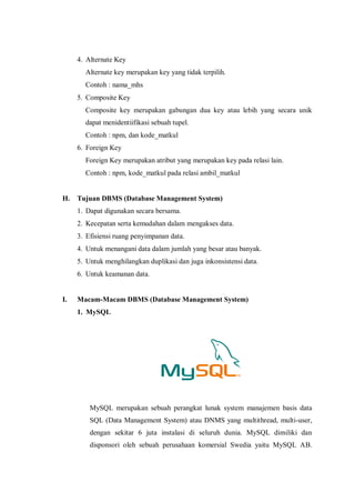 IMPLEMENTASI KONSEP SISTEM MANAJEMEN BASIS DATA PADA PT PERUSAHAAN GAS ...