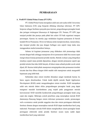 PENGEMBANGAN SISTEM INFORMASI PADA PT GLOBAL PRIMA UTAMA | PDF
