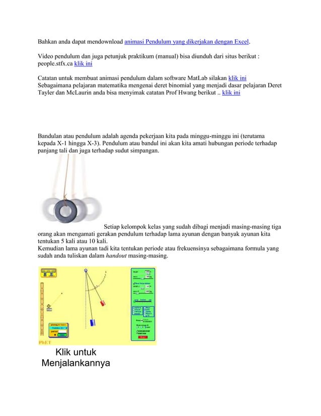 Ayunan bandul | DOCX
