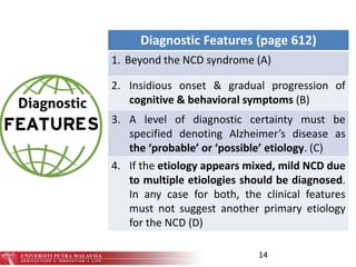 NEUROCOGNITIVE DISORDER (NCD) | PPT