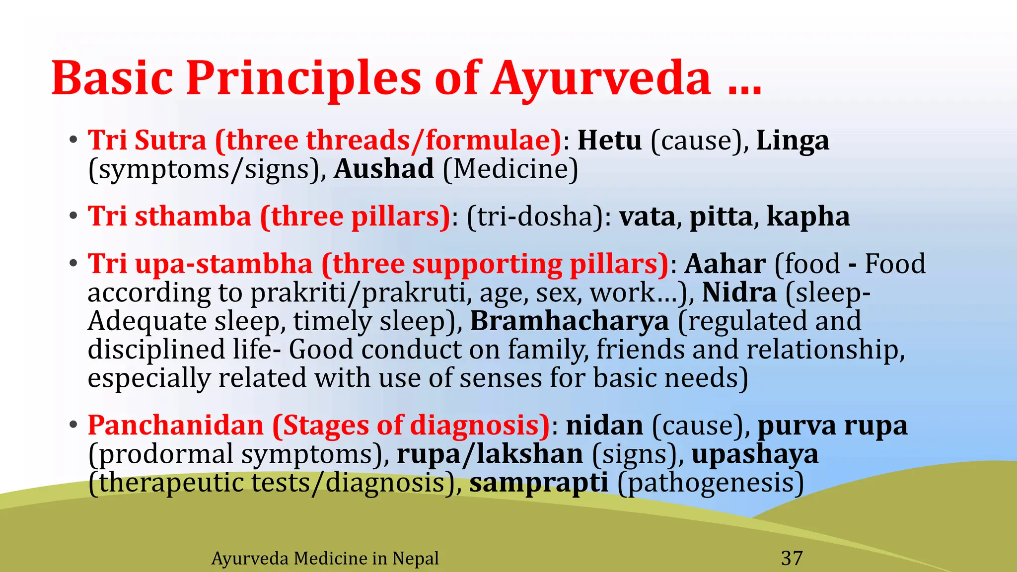Ayurved Medicine in Nepal with brief Introduction to Principles and Practices of Ayurveda | PPTX ...