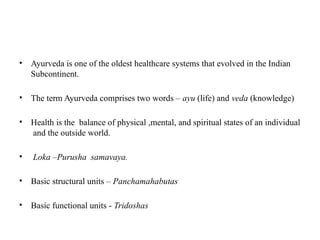 Ayurveda Dietetics for prevention and health.pptx