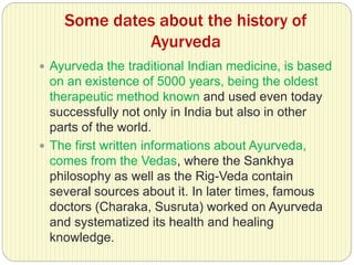 Ayurveda, integrative part of Complementary and Alternative.pptx