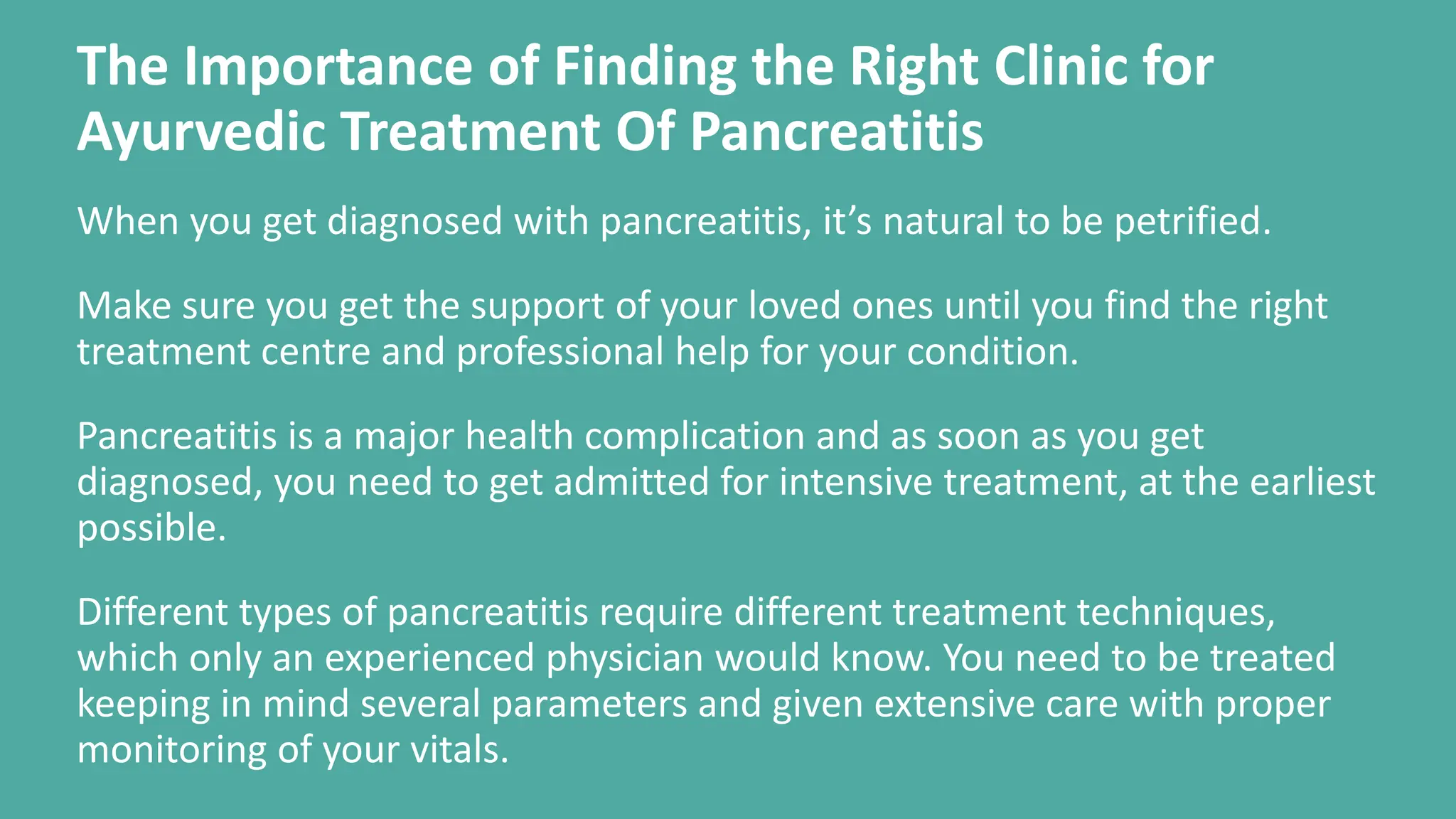 Ayurveda Pancreatitis Clinic The Ultimate Destination for Evidently ...