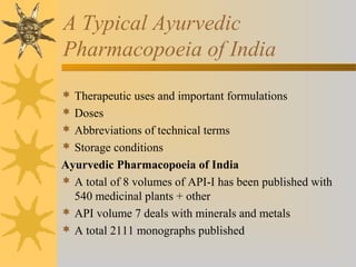 Ayurveda pharmacopoeia | PPT