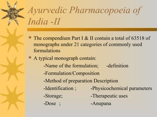 Ayurveda pharmacopoeia | PPT