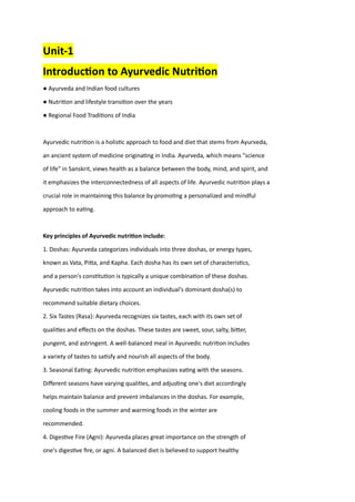 AYURVEDA & NUTRITION VALUE TO THE SCOIETY | PDF