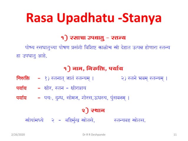 Ayurvedic concept of upadhatu | PDF