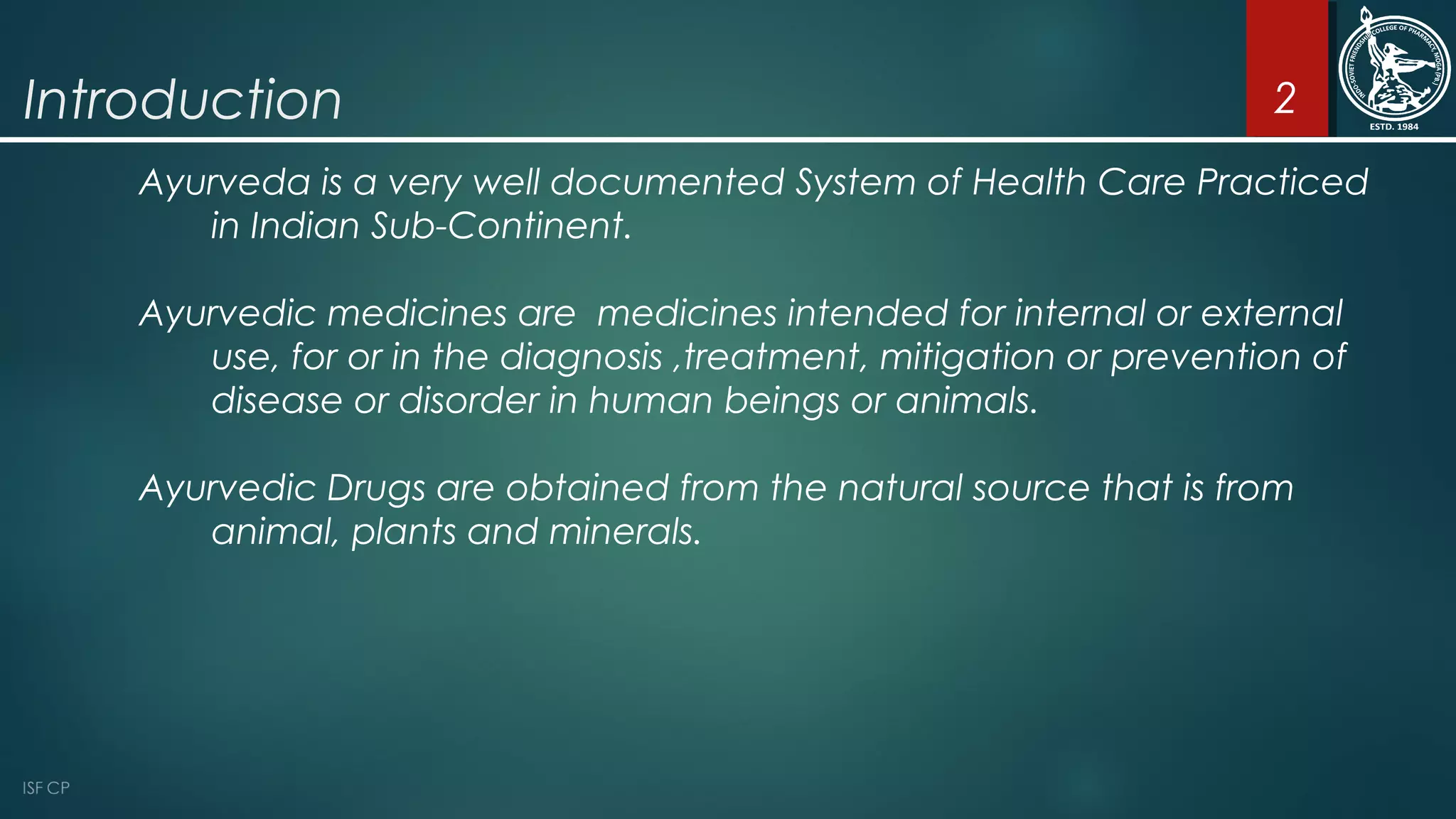 Traditional Ayurvedic Dosage Forms | PPT