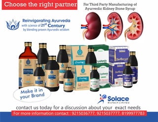 Ayurvedic Kidney Stone Syrup Manufacturer Company - Solace Biotech ...