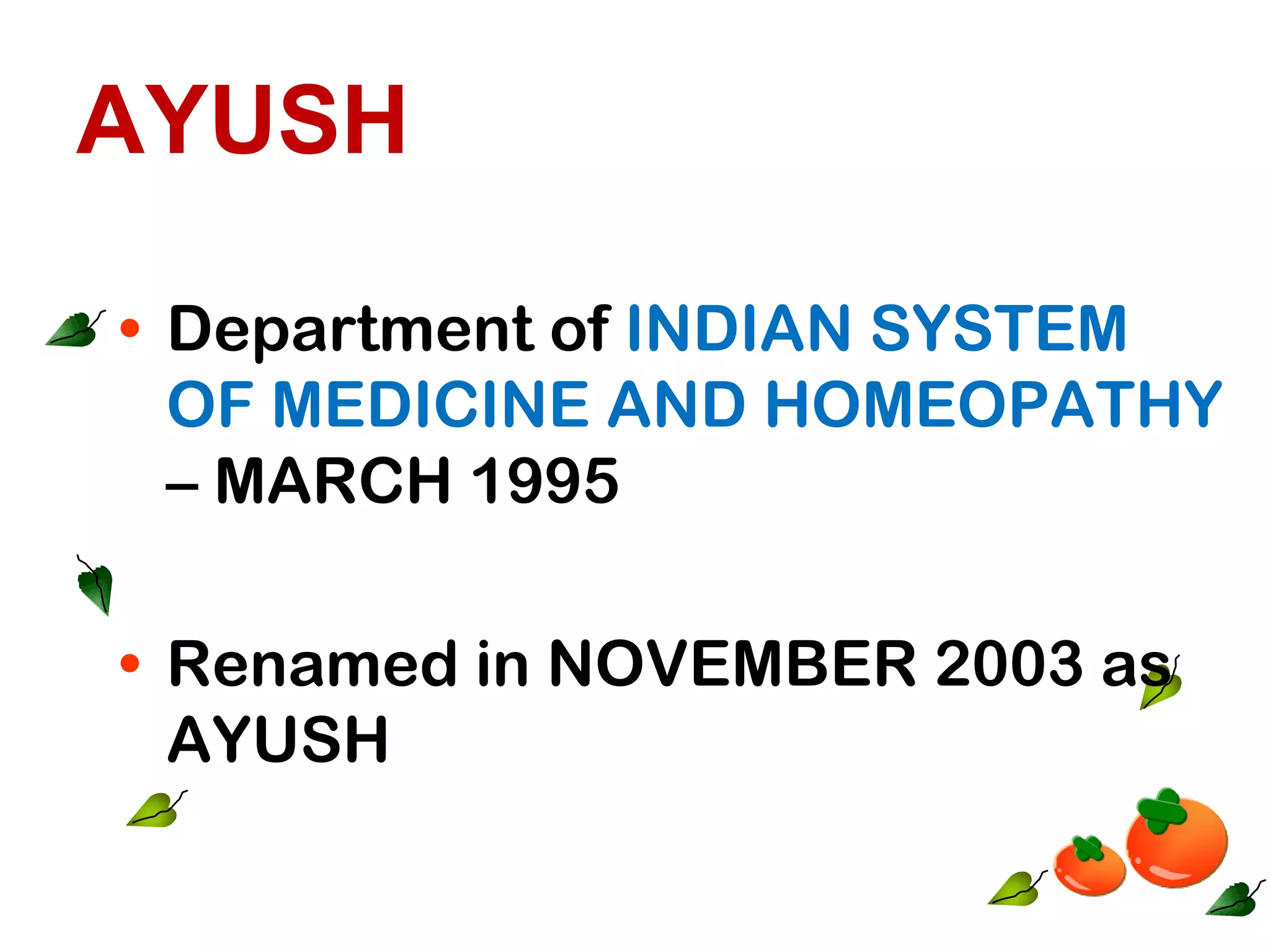 NATIONAL POLICY ON Ayush | PPTX