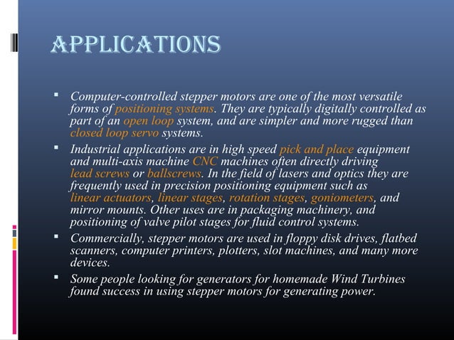 stepper motor | PPT | Consumer Electronics | Technology & Computing