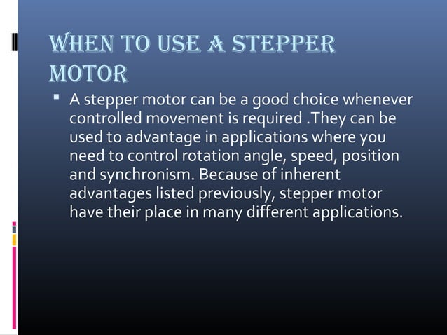 stepper motor | PPT | Consumer Electronics | Technology & Computing