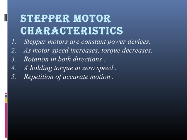 stepper motor | PPT | Consumer Electronics | Technology & Computing