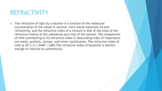 properties of milk and milk product | PPTX