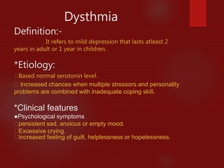 Mood disorders [affective disorders] | PPTX