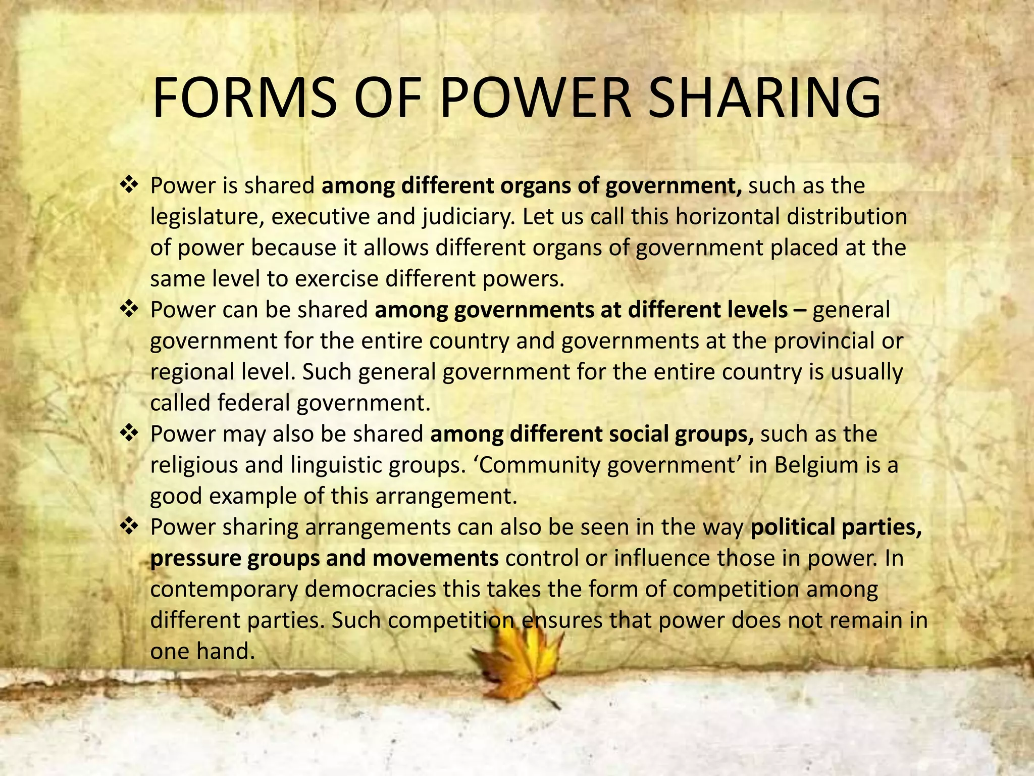 Power Sharing in Sri Lanka and Belgium Class 10 Civics | PPTX