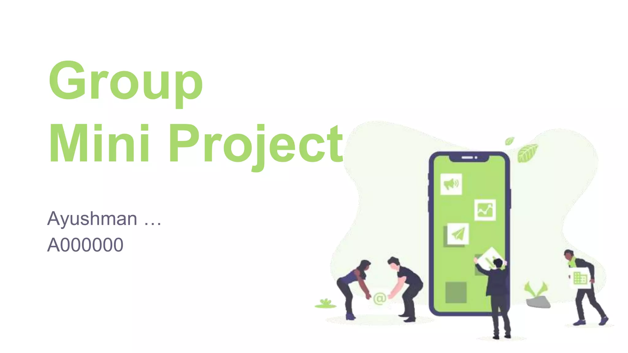 Ecommerce Mini Project / Group Project Design | PPTX