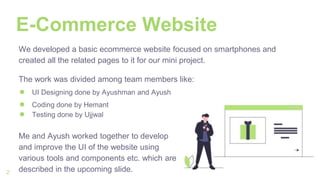 Ecommerce Mini Project / Group Project Design | PPTX