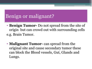 Cancer is a group of diseases that occur when cells grow out of control ...