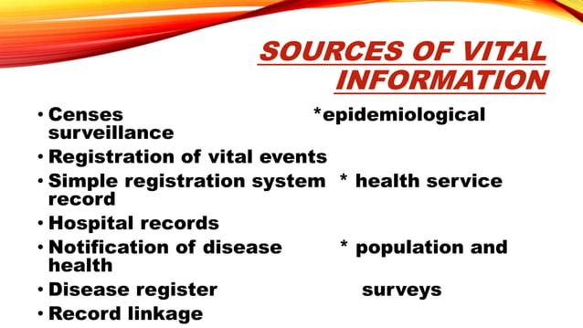 vital statistics | PPTX | Pregnancy | Reproductive Health