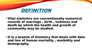 vital statistics | PPTX