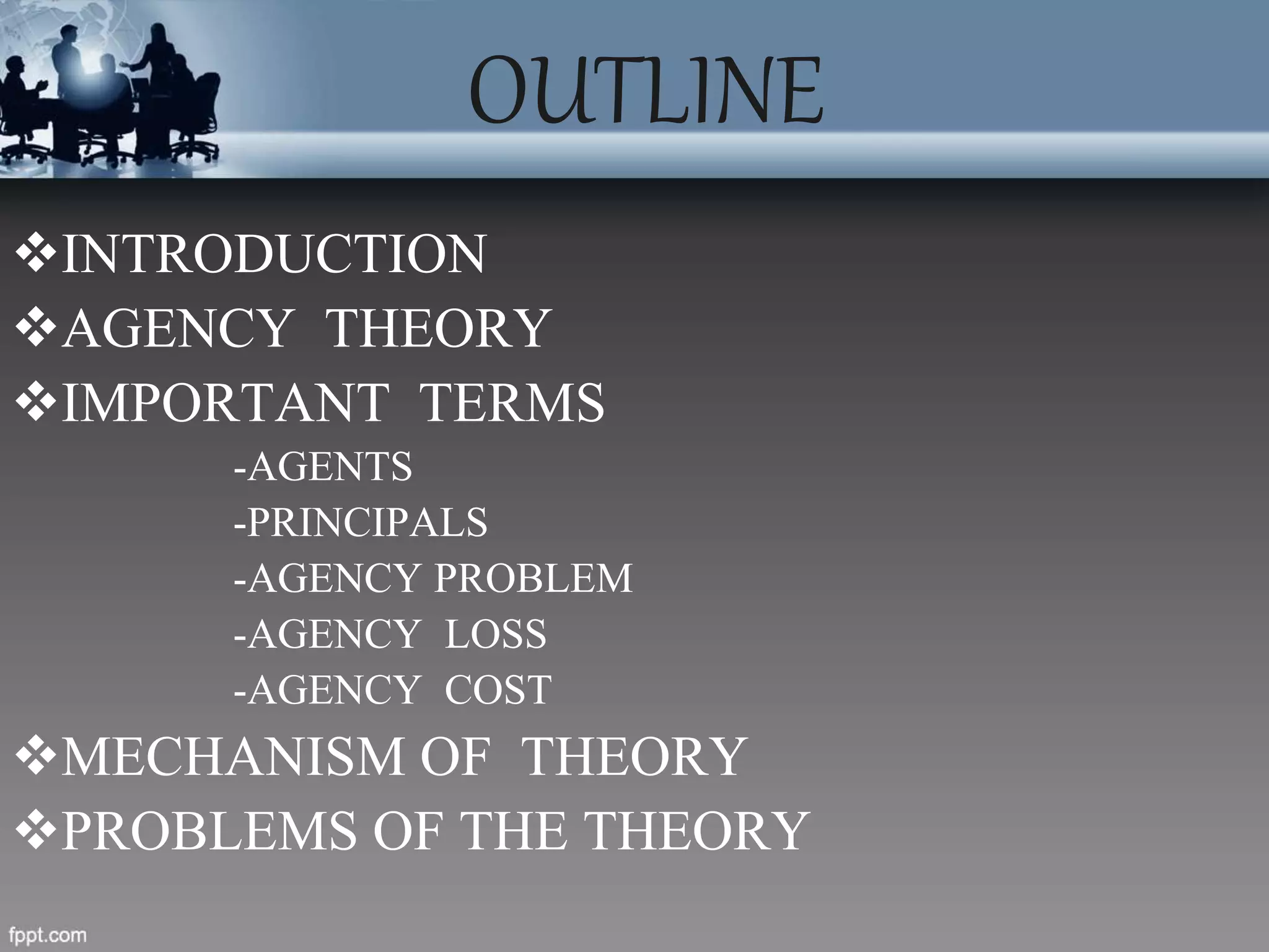 agency theory | PPTX