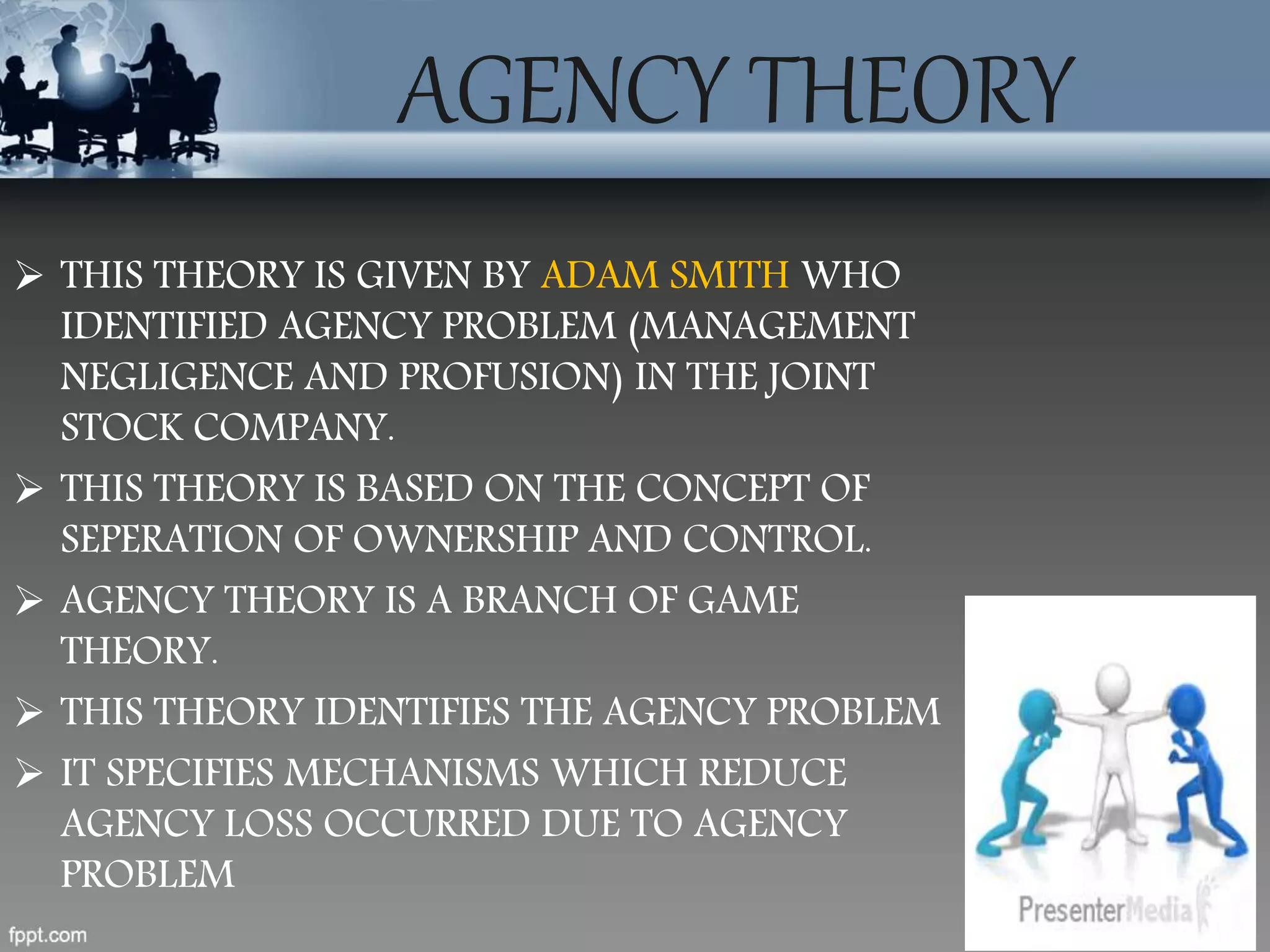 agency theory | PPTX