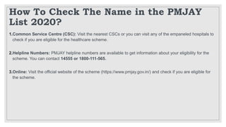 Ayushman Bharat - PMJAY | PPTX
