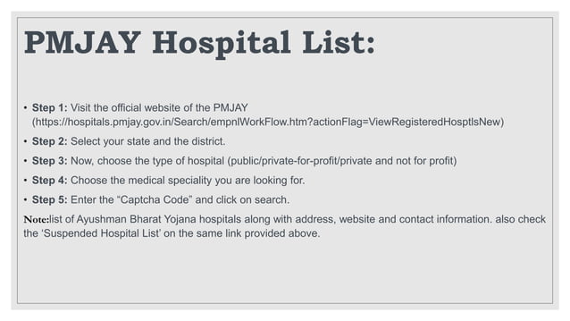 Ayushman Bharat - PMJAY | PPTX | Health Insurance | Insurance