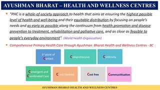 Ayushman Bharat HWC PPT pradanmatri jan arogya yojana | PDF