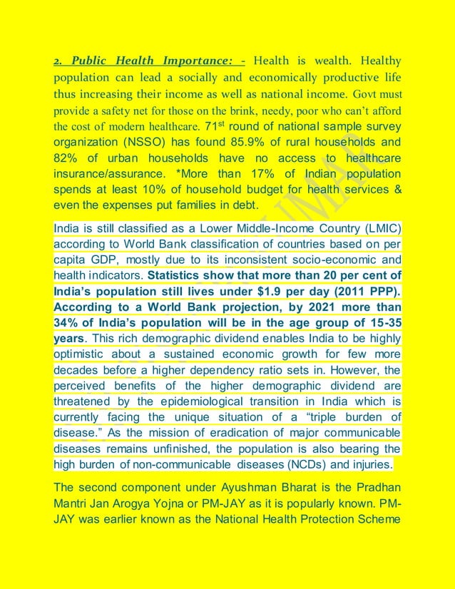 Ayushman bharat programme | DOCX