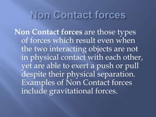 Example Of Non Contact Force