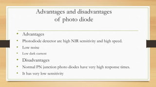 Photo diode in engineering physics.ppttt | PPT