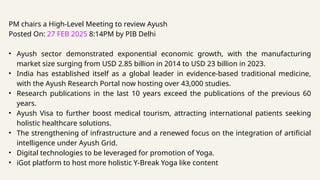 AYUSH Program in India: Vision, Schemes & Global Integration of ...