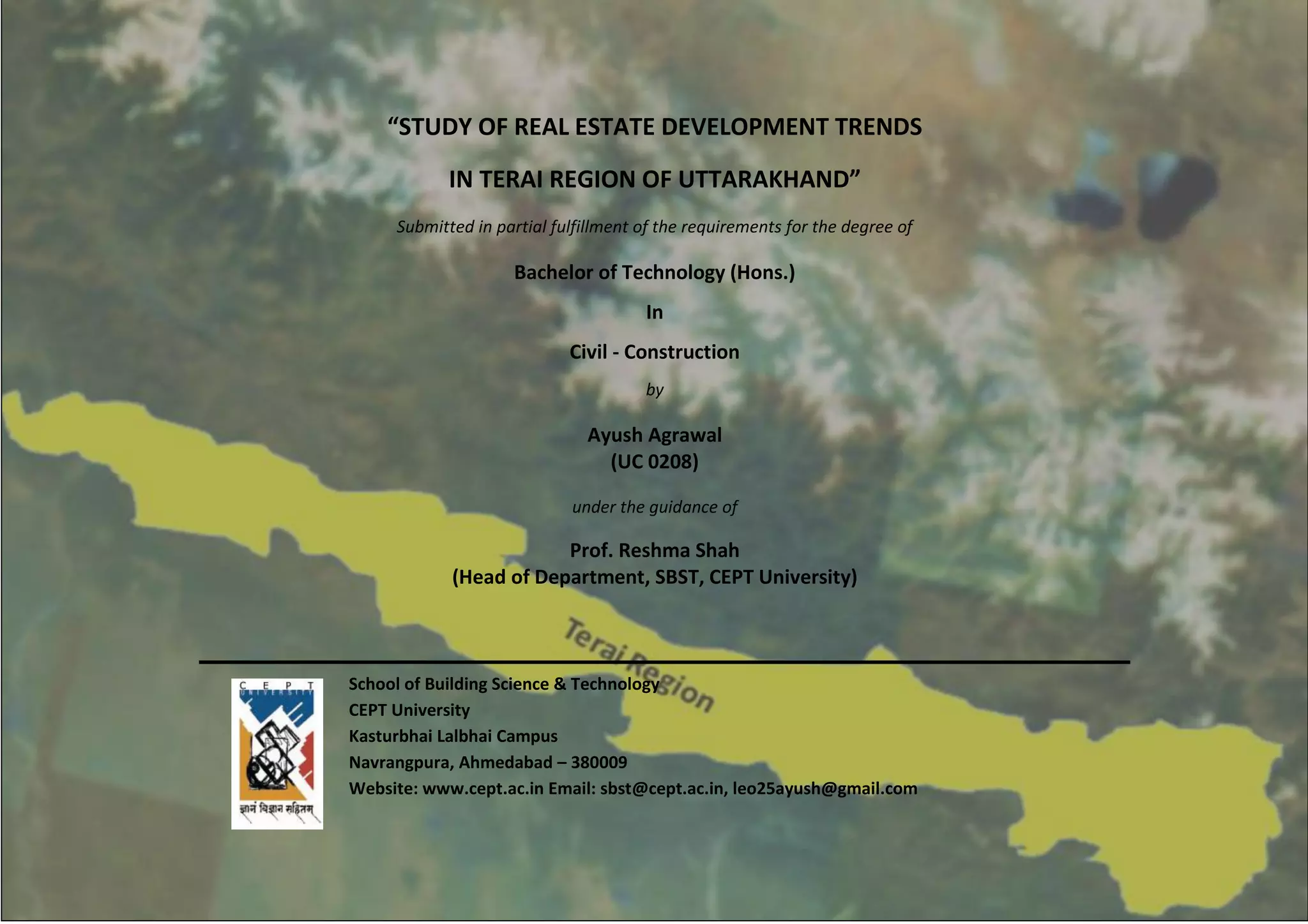 STUDY OF REAL ESTATE DEVELOPMENT TRENDS IN TERAI REGION OF UTTARAKHAND ...