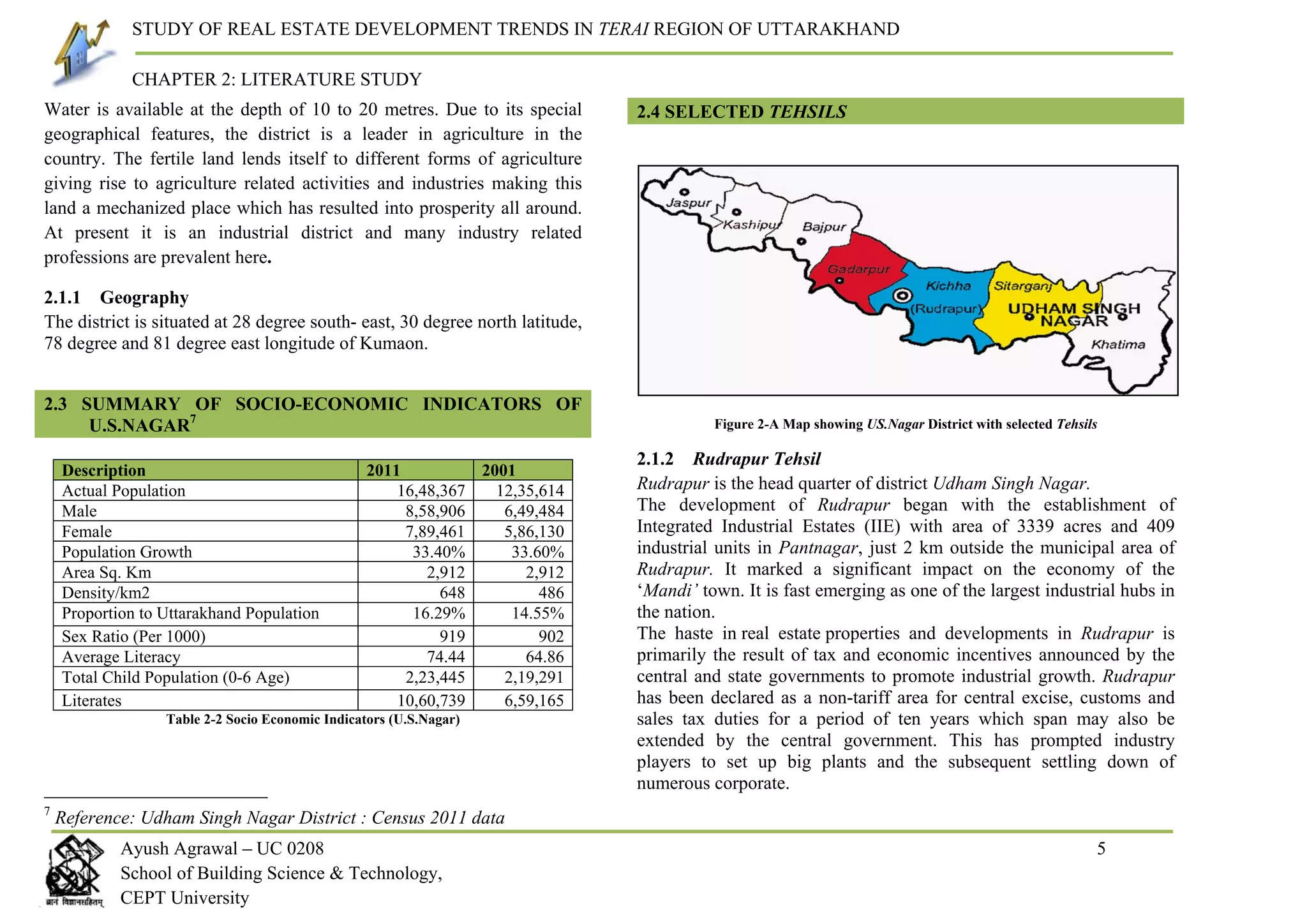 STUDY OF REAL ESTATE DEVELOPMENT TRENDS IN TERAI REGION OF UTTARAKHAND ...