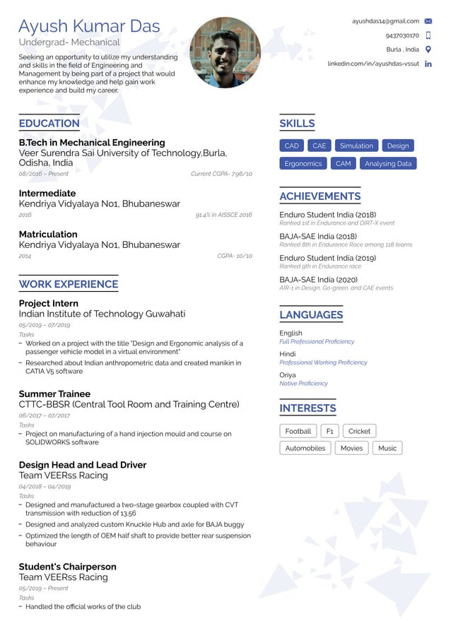 Ayush's resume | PDF