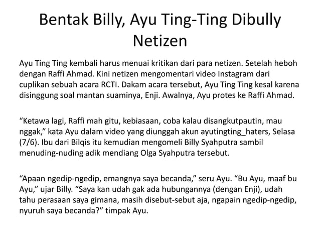 Ayu ting ting | PPTX