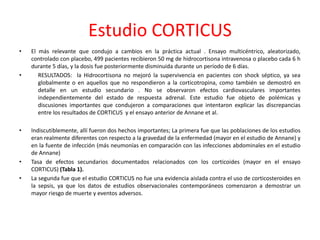 Corticoides en sepsis y shock séptico | PPTX