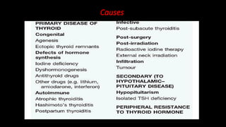 Updated treatment of hypothyroidism, causes and symptoms | PPT