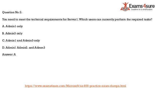 Microsoft AZ-800 Exam Questions | PDF