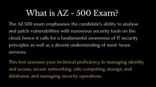 "AZ-500 Certification Demystified: A Comprehensive Exam Overview" | PDF