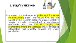Comprehensive Overview of Data Collection Methods in Research | PPTX