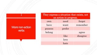 Azar 1 6 non-action verbs | PPTX