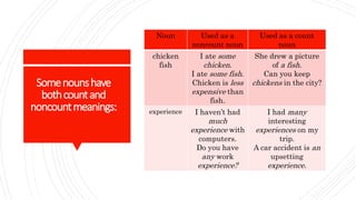 Azar 11 6 nouns that can be count or noncount | PPTX