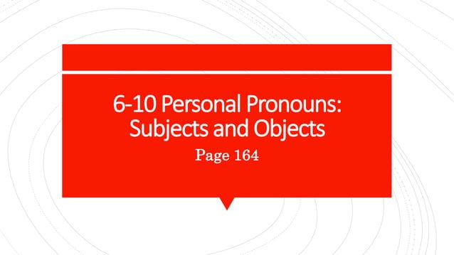 Azar 6 10 personal pronouns subjects and objects | PPTX