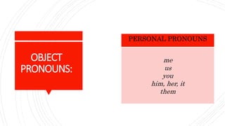 Azar 6 10 personal pronouns subjects and objects | PPTX