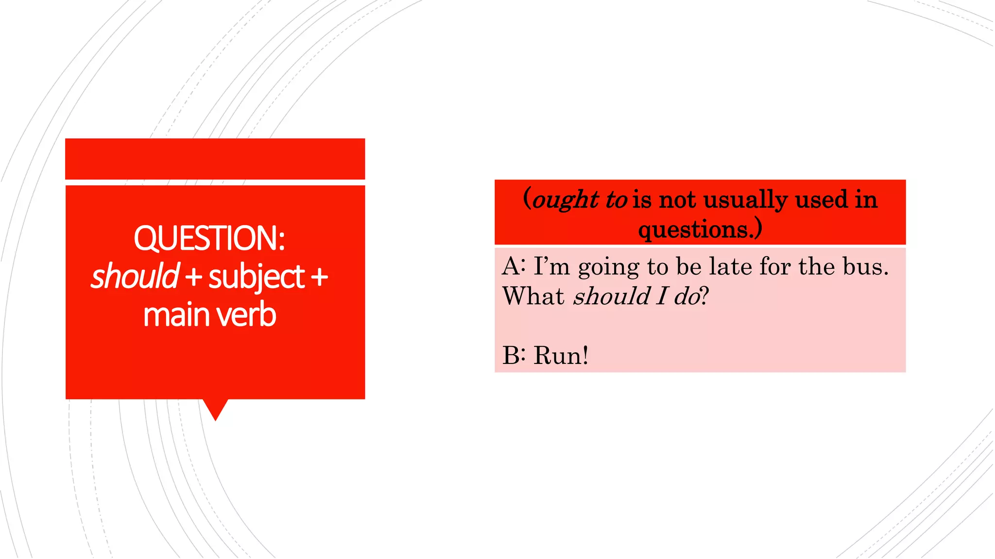 Azar 7 7 expressing advice with should or ought to | PPTX